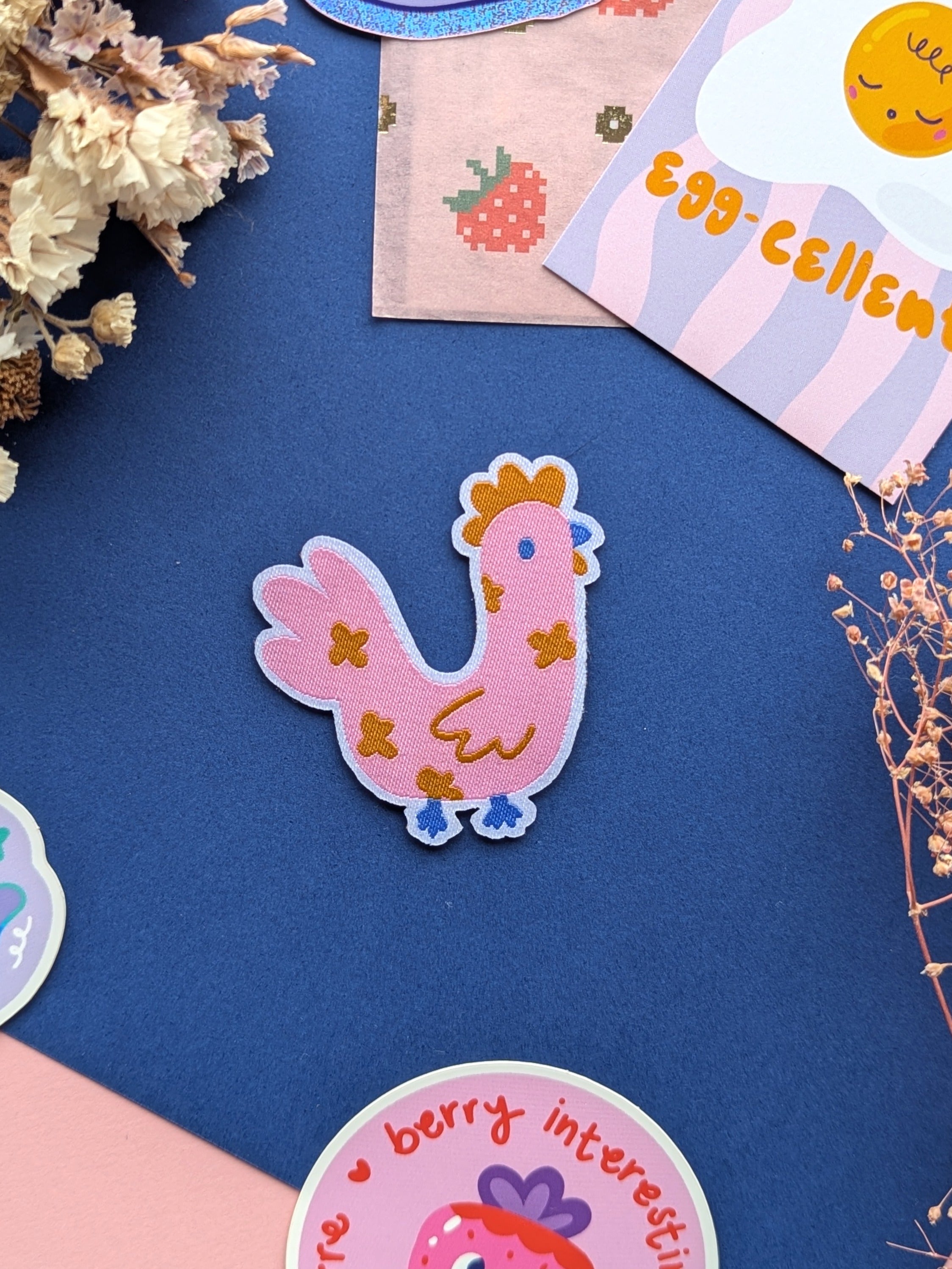 Pink Chicken Patch – Studio Kumimi